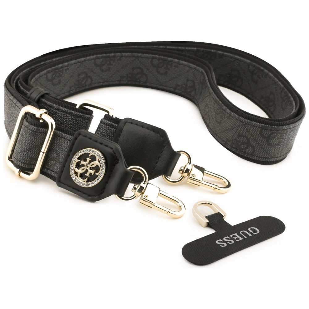 Guess Universal lanyard CBDY 4G Tether Patch Strass Metal Logo Black ...
